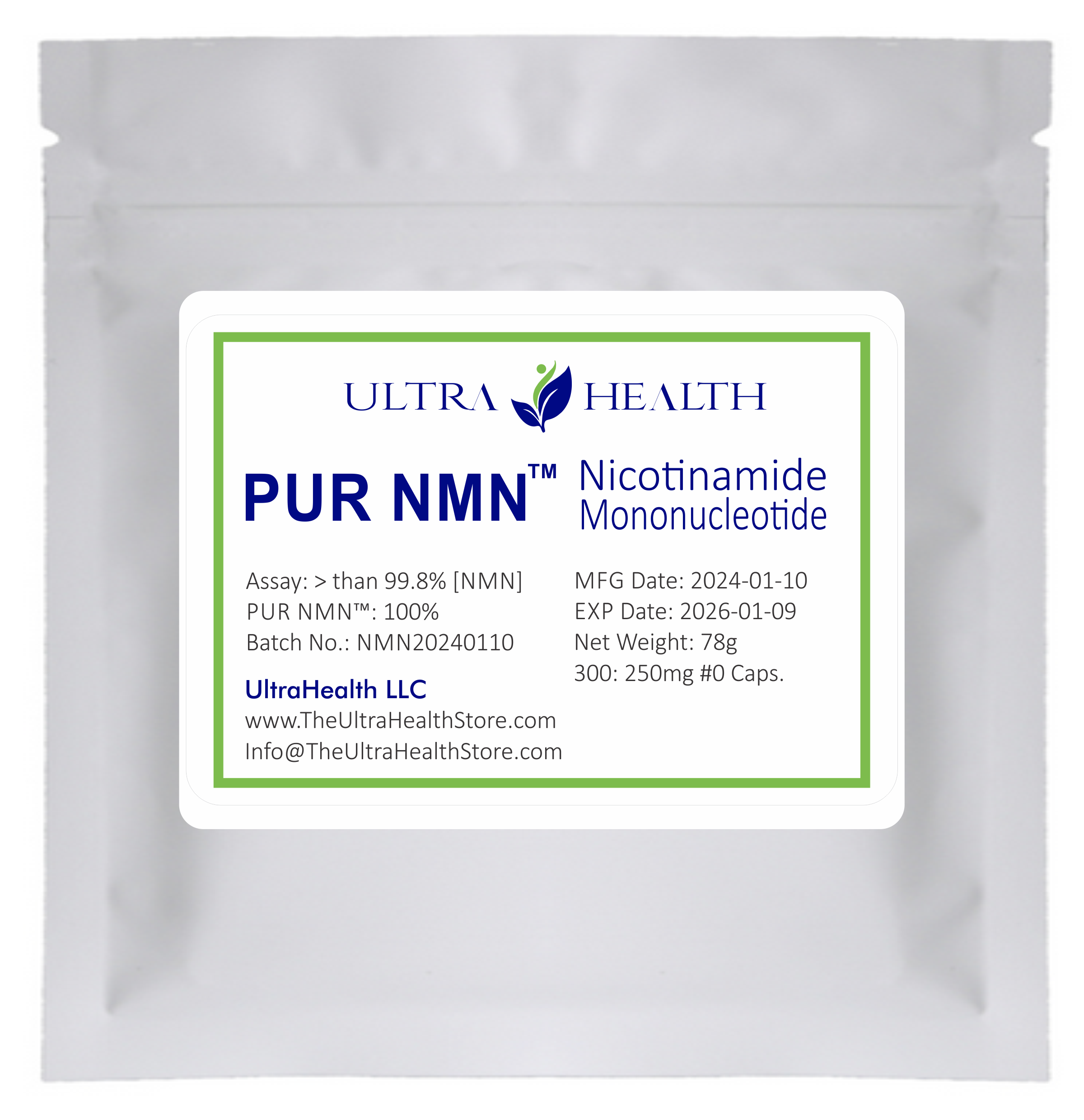 PUR N.M.N. 300E INTL, 10-Month Supply, 250mg, Liposomal NAD+ Boosting ...